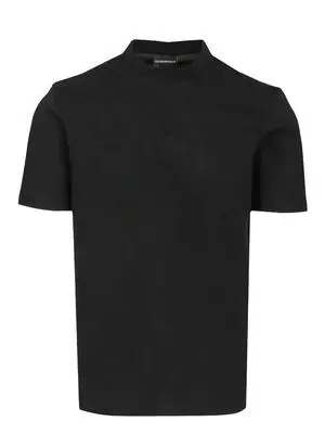 Emporio Armani Embroidered-logo T-shirt Blue