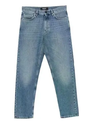 Zegna Logo Patch Straight-leg Jeans - Blue