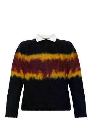 Sacai Textured Gradient Stripe Sweater - Blue