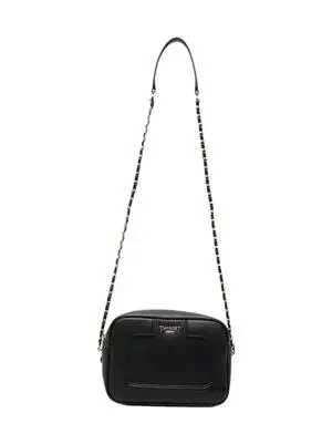 TWINSET Logo Plaque Shoulder Bag - Black