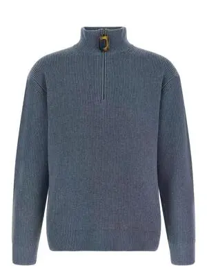 JW Anderson Ribbed Knit Half-zip Sweater - Blue