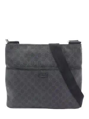 Gucci 2000s Gg Supreme Cross Body Bag - Black