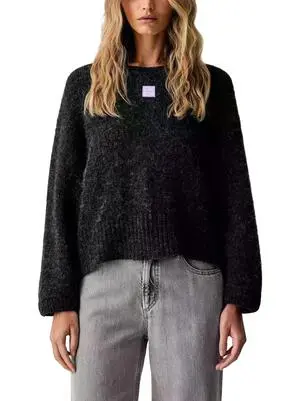 American Vintage American Vintage Logo Patch Sweater Black