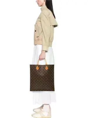 LOUIS VUITTON Monogram Sac Plat Tote Bag - Brown