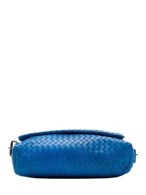 Bottega Veneta Nappa Intrecciato Flap Crossbody Bag - Blue