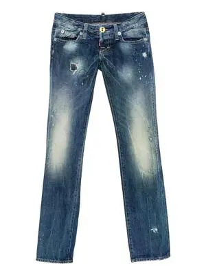Dsquared2 2000s Distressed Cotton Jeans - Blue