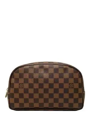 LOUIS VUITTON Damier Ebene Trousee Toilette 25 Clutch Bag - Brown