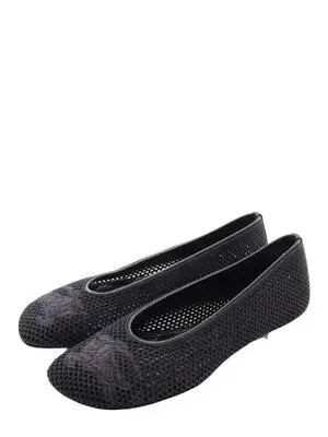 Burberry Burberry Black Mesh Embroidered Ballet Flats Black
