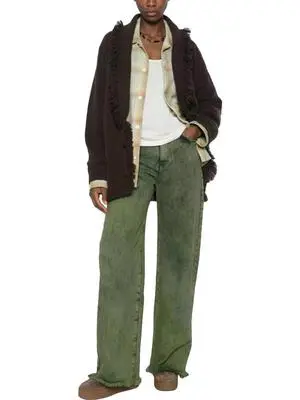 Alanui Fringe Trim Belted Cardigan - Brown