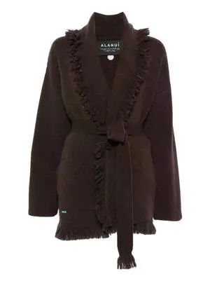 ALANUI Alanui Fringe Trim Belted Cardigan