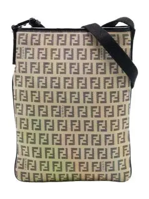 Fendi Zucchino Canvas Crossbody Bag - Neutrals