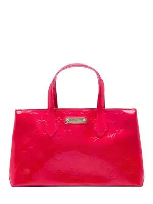 LOUIS VUITTON Louis Vuitton Monogram Vernis Wilshire PM Handbag Pink