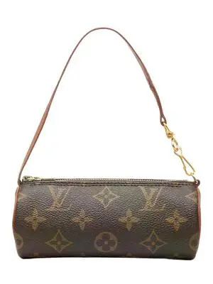 LOUIS VUITTON Monogram Papillon Pochette Handbag - Brown