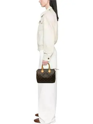 LOUIS VUITTON Monogram Speedy 25 Boston Bag - Brown