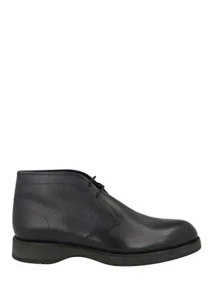 Brioni Desert Leather Ankle Boots - Midnight Blue