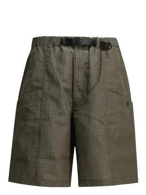 Comme Des Garçons Plaid Cargo Shorts - Brown