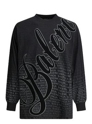 Balenciaga Crewneck Sweat-shirt Print T-shirt - Black