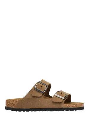 BIRKENSTOCK Birkenstock Arizona Suede Leather Sandals Dark Tea
