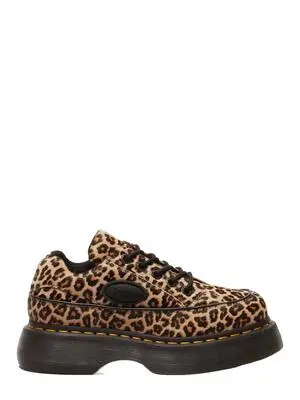 Dr. Martens Buzz Eye Leopard Print Shoes - Light Tan Mini Leopard