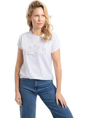 WEIRD FISH Fetch Graphic T-shirt - White