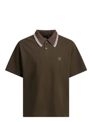 Needles Polo Buttons And Logo Shirt - Brown