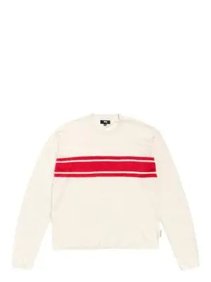 StÜssy Stussy Striped Fine Knit Long Sleeve Sweater Bone