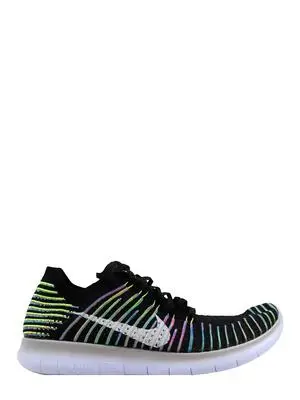 Nike Free Rn Flyknit Athletic Sneakers - Black/white/volt