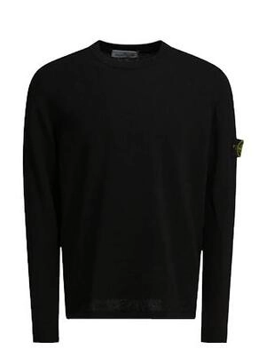 Stone Island Crewneck Logo Sweatshirt - Black