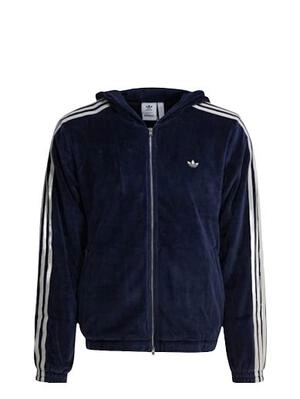 Adidas By Wales Bonner Velour Zippered Sweatshirt - Blue