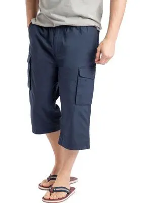 WEIRD FISH Summersville Cargo 3/4 Length Ripstop Shorts - Navy