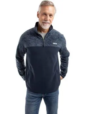WEIRD FISH Weird Fish Gilbert 1/4 Zip Printed Microfleece