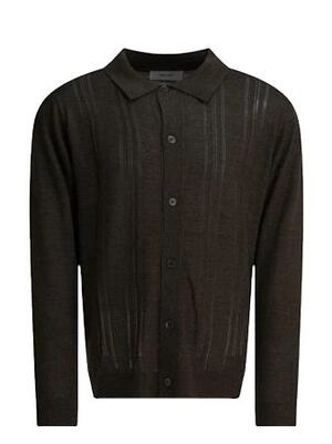 NN.07 Thor Wool Blend Cardigan - Brown