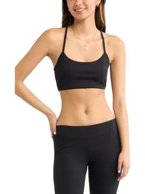 Bp. Stretch Cotton Racerback Bralette - Black