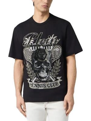 Philipp Plein Round Neck T-shirt Skull Tennis - Black