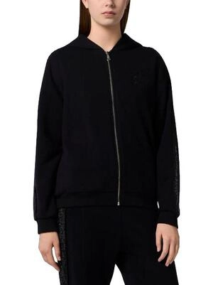 Philipp Plein Zip-up Hoodie With Rhinestone Embellishments - Black