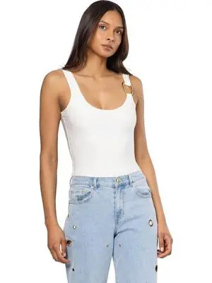 Generation Love Marius Sheen Jersey Bodysuit - White