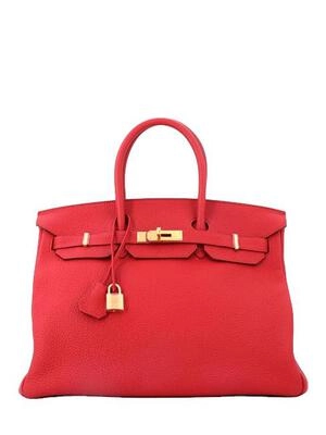 Hermès Birkin Handbag Togo With Gold Hardware 35 - Red