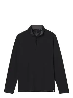 GLYDER Tahoe Quarter Zip Long Sleeve Top - Black