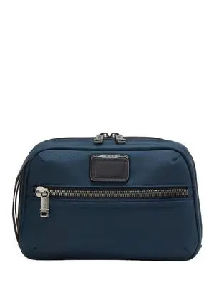 Tumi Travel Kit In Ballistic Nylon With Leather Accents - Navy