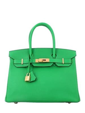 Hermès Birkin Handbag Epsom With Gold Hardware 30 - Green