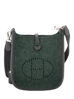Hermès Evelyne Bag Gen Iii Felt Tpm - Green