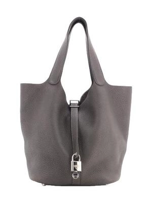 Hermès Picotin Lock Bag Clemence Gm - Grey