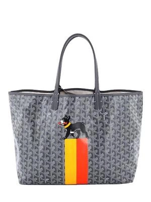 Goyard Saint Louis Tote Printed Coated Canvas Pm - Grey