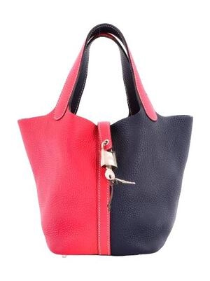 Hermès Casaque Picotin Lock Bag Clemence Pm - Blue