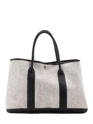 Hermès Garden Party Tote Toile And Leather 36 - Black