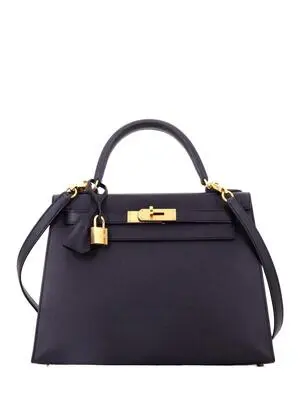Hermès Kelly Handbag Epsom With Gold Hardware 28 - Black