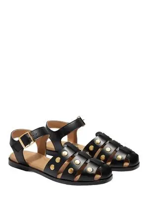 Nisolo Mira Studded Fisherman Sandal - Black