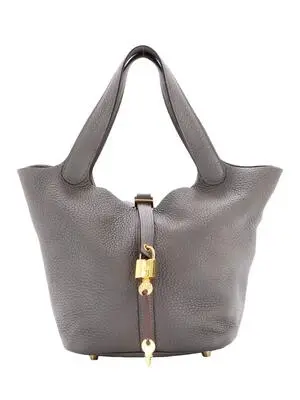 Hermès Picotin Lock Bag Clemence Mm - Grey