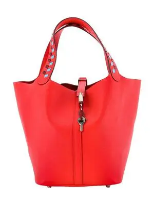Hermès Picotin Lock Bag Tressage Epsom Mm - Red