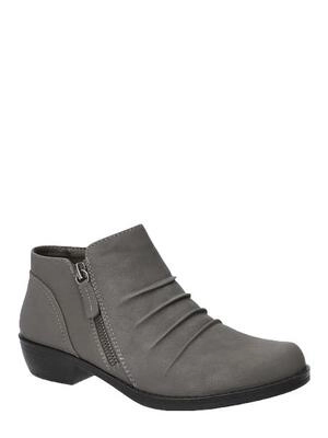 EASY WORKS BY EASY STREET Jacoba Zip-up Bootie - Grey Matte